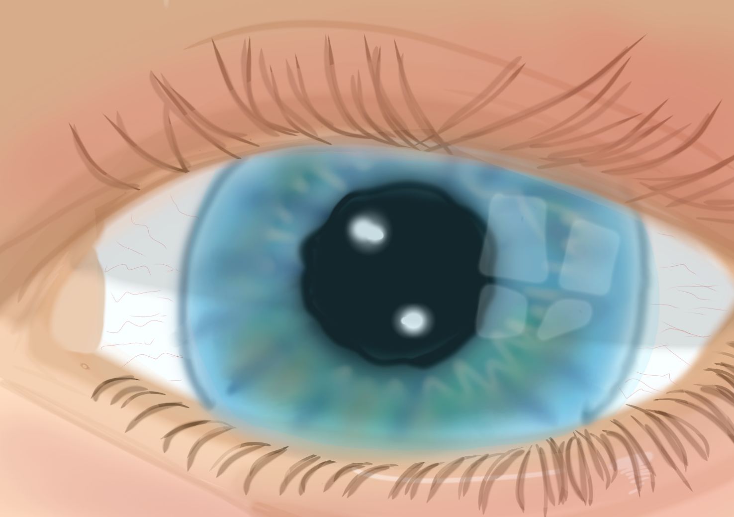 Ocean blue eyes - ibisPaint