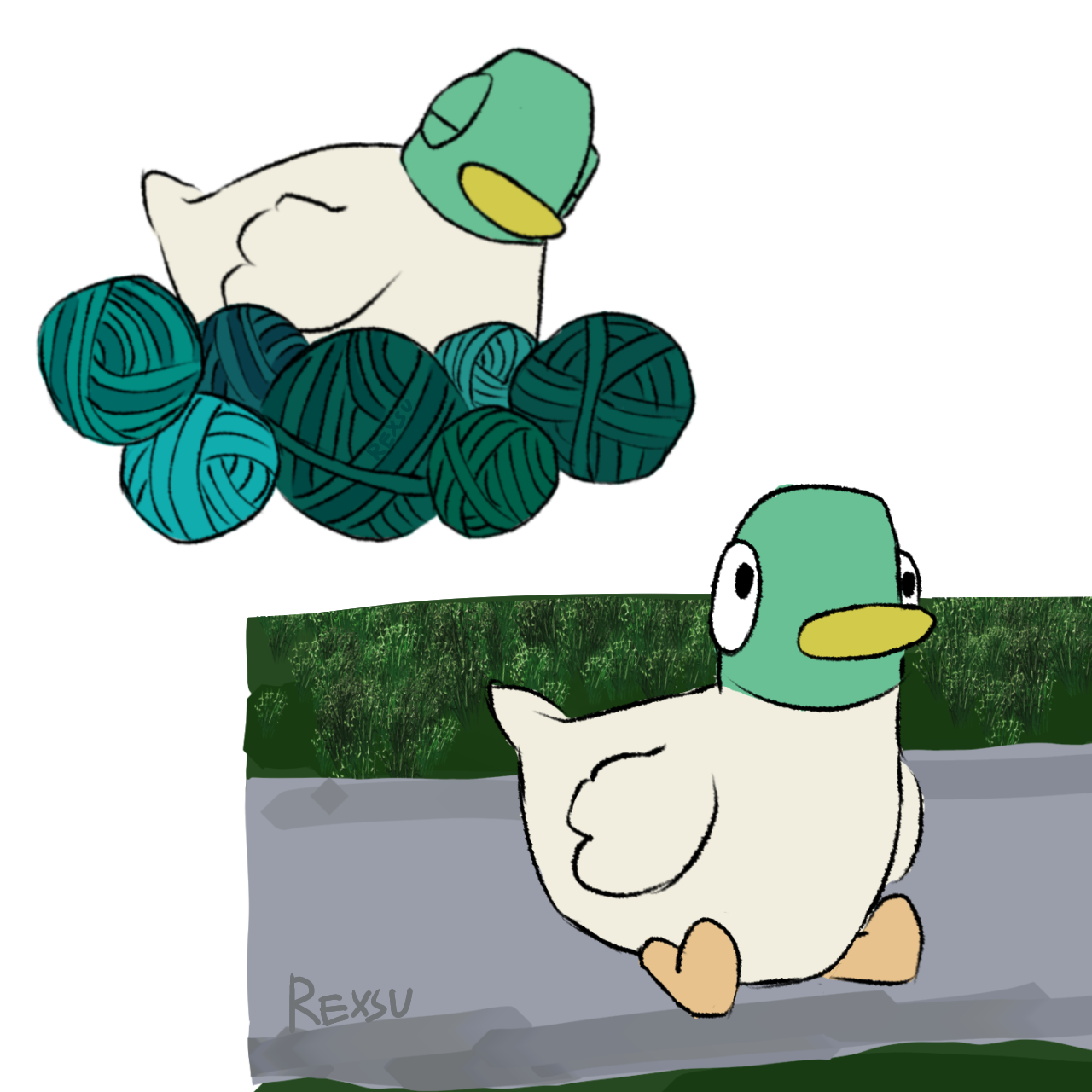 Duck, just chilling 🦆 - ibisPaint