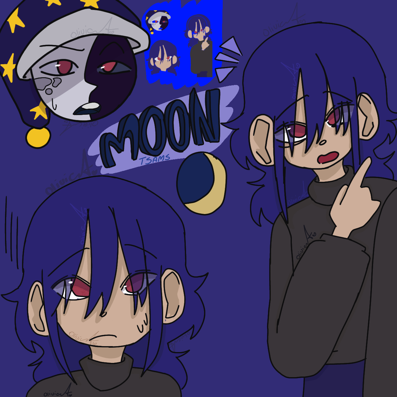 moon from the sun and moon show!! - ibisPaint