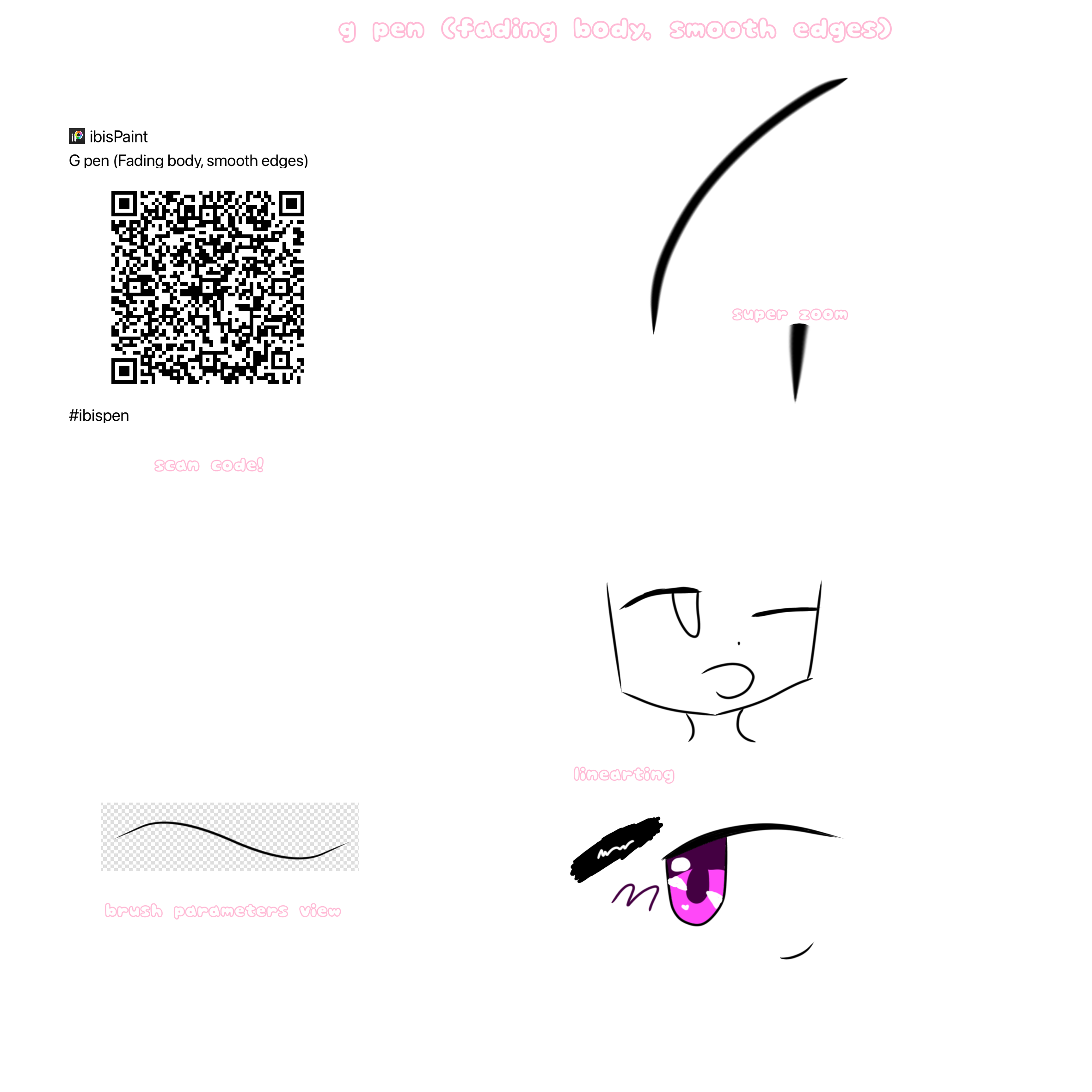 G pen - Fading body, smooth edges - ibisPaint