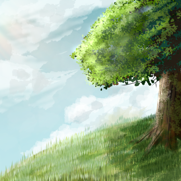 trees and sky - ibisPaint