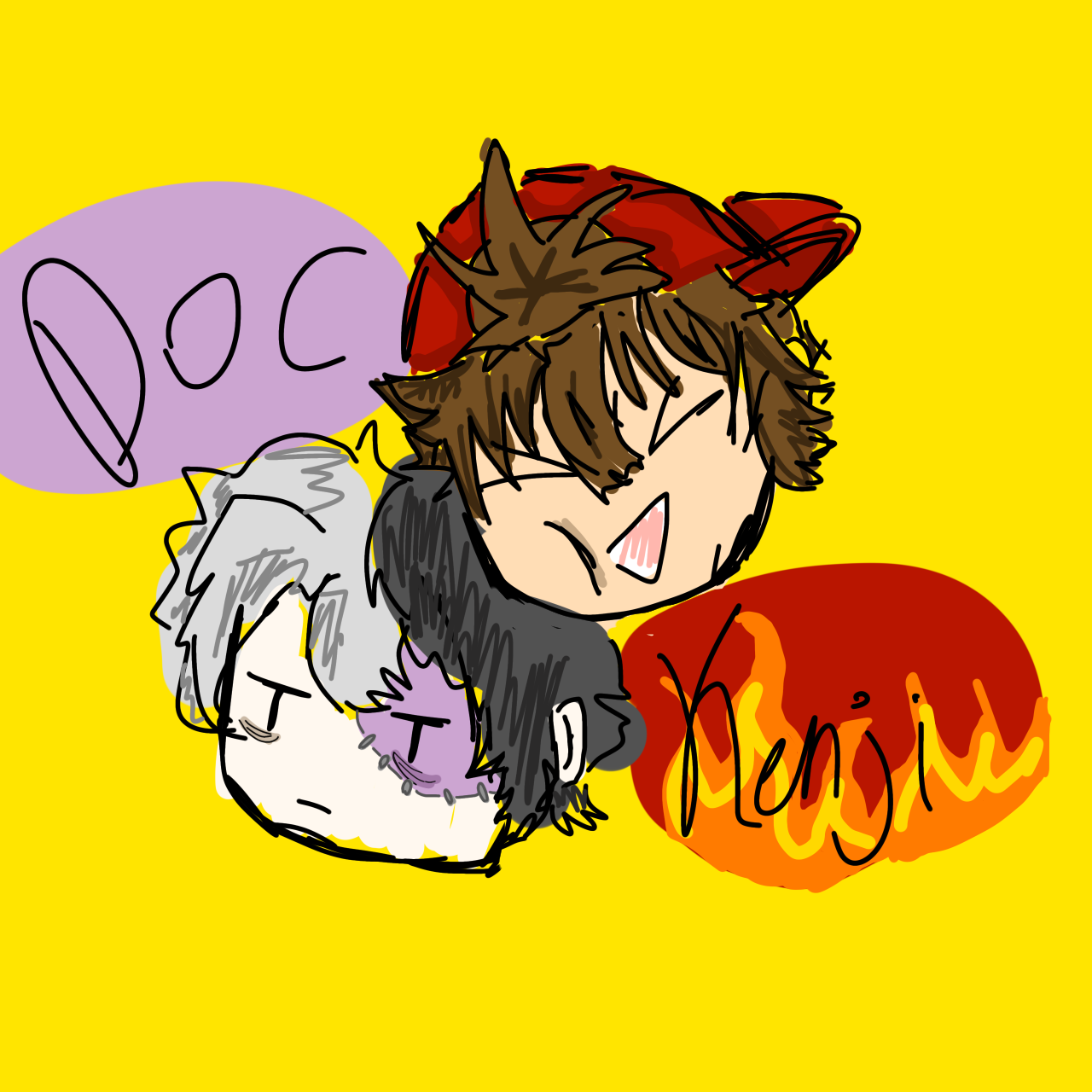 Kenji and doctor (vtuber) doodle - ibisPaint