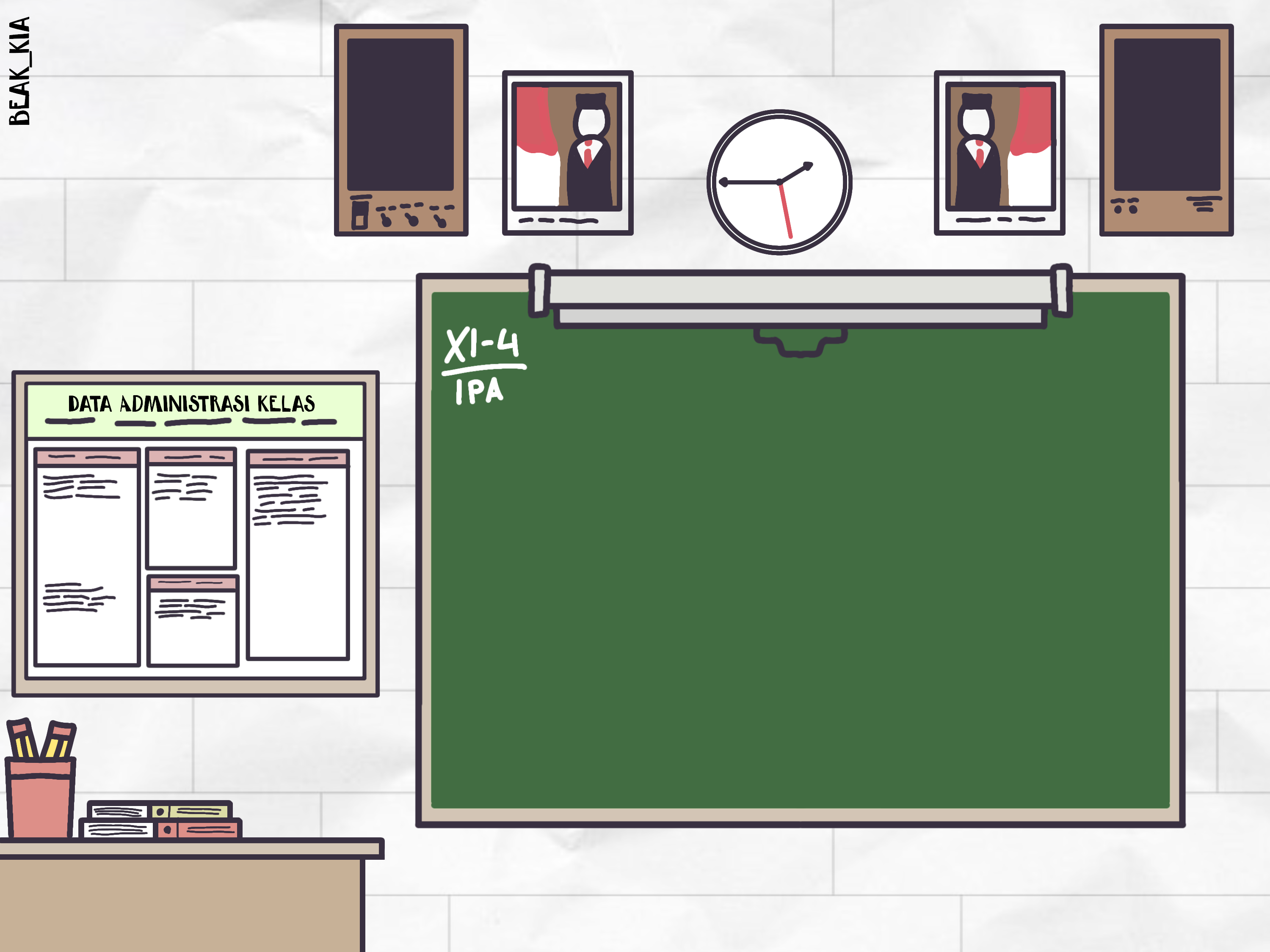 FPE Background ( Classroom Indonesian ) - ibisPaint