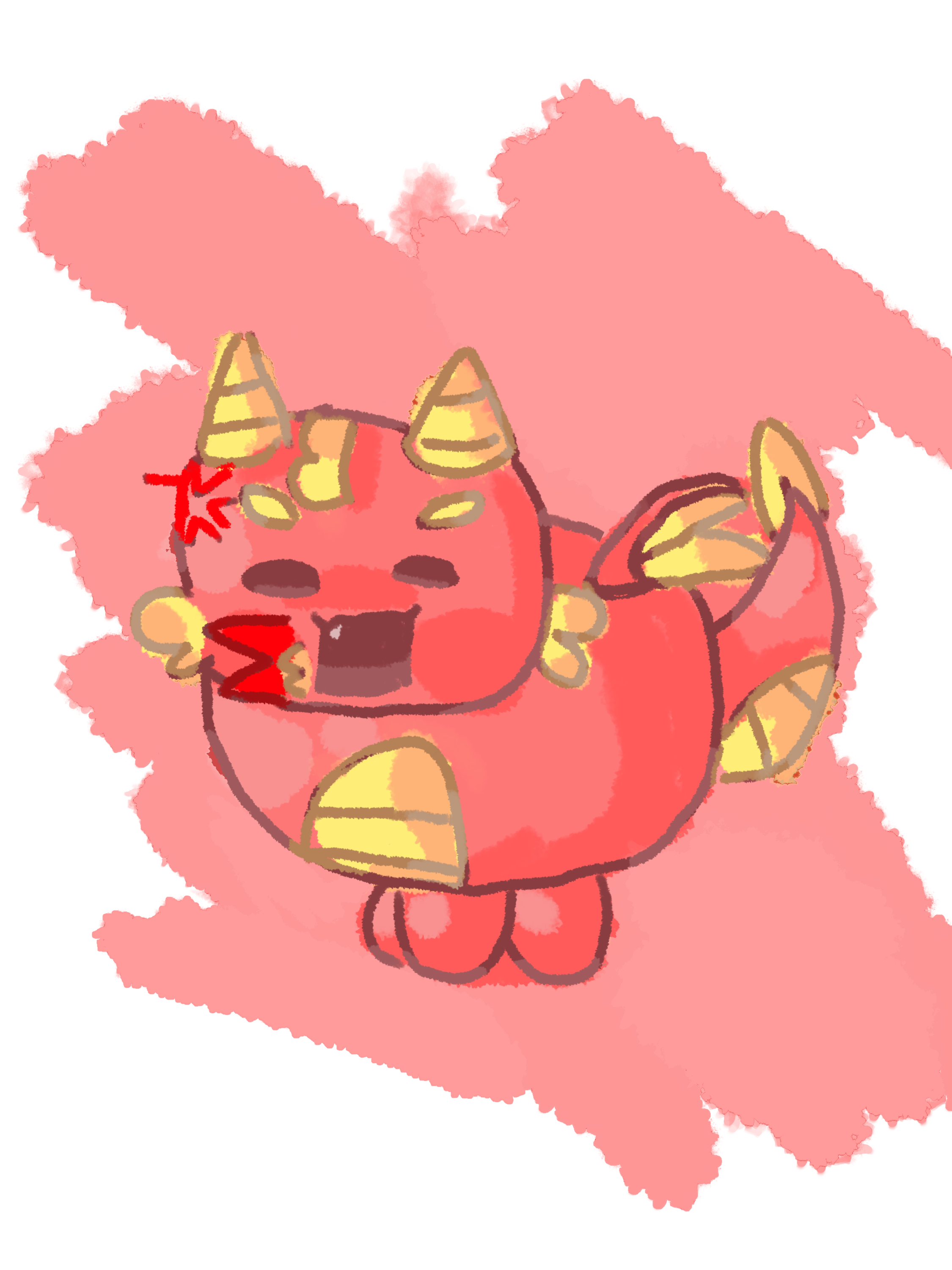 Angry Chubby Dragon - ibisPaint