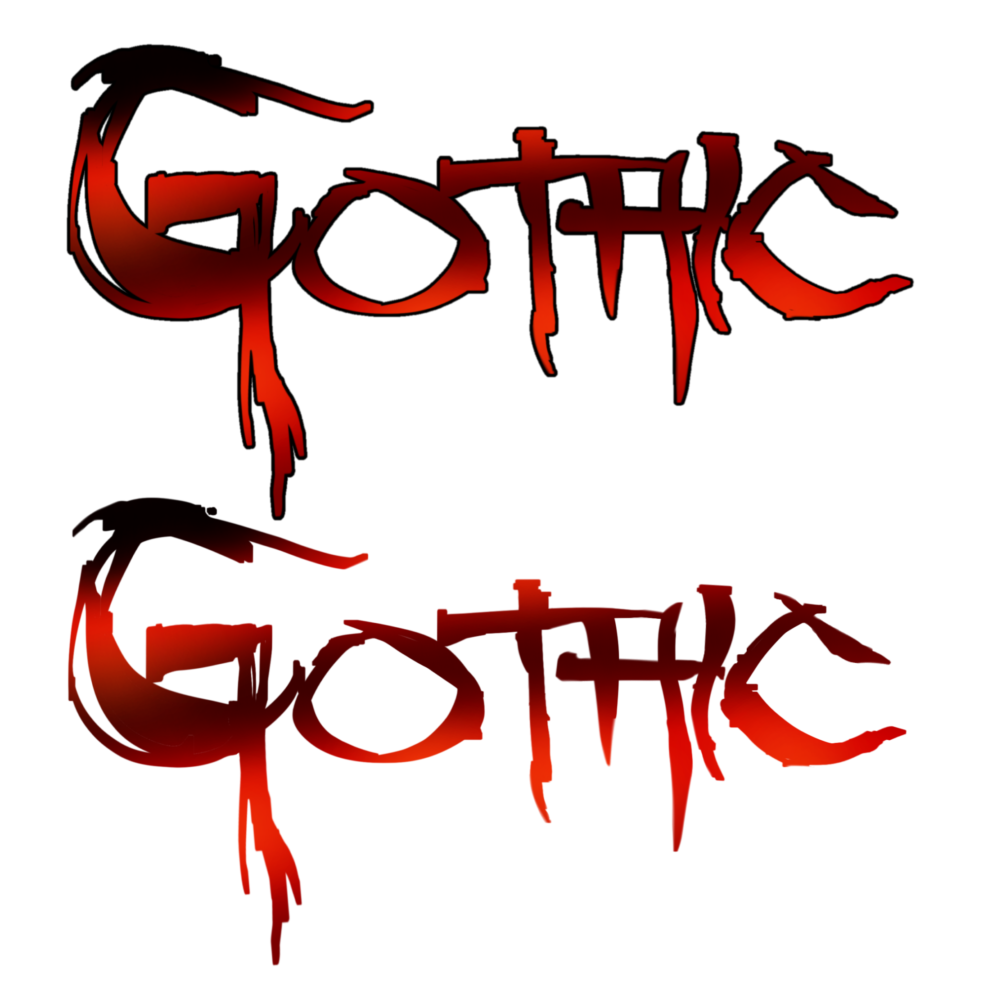 ️ Gothic title in black and red 🖤 - ibisPaint