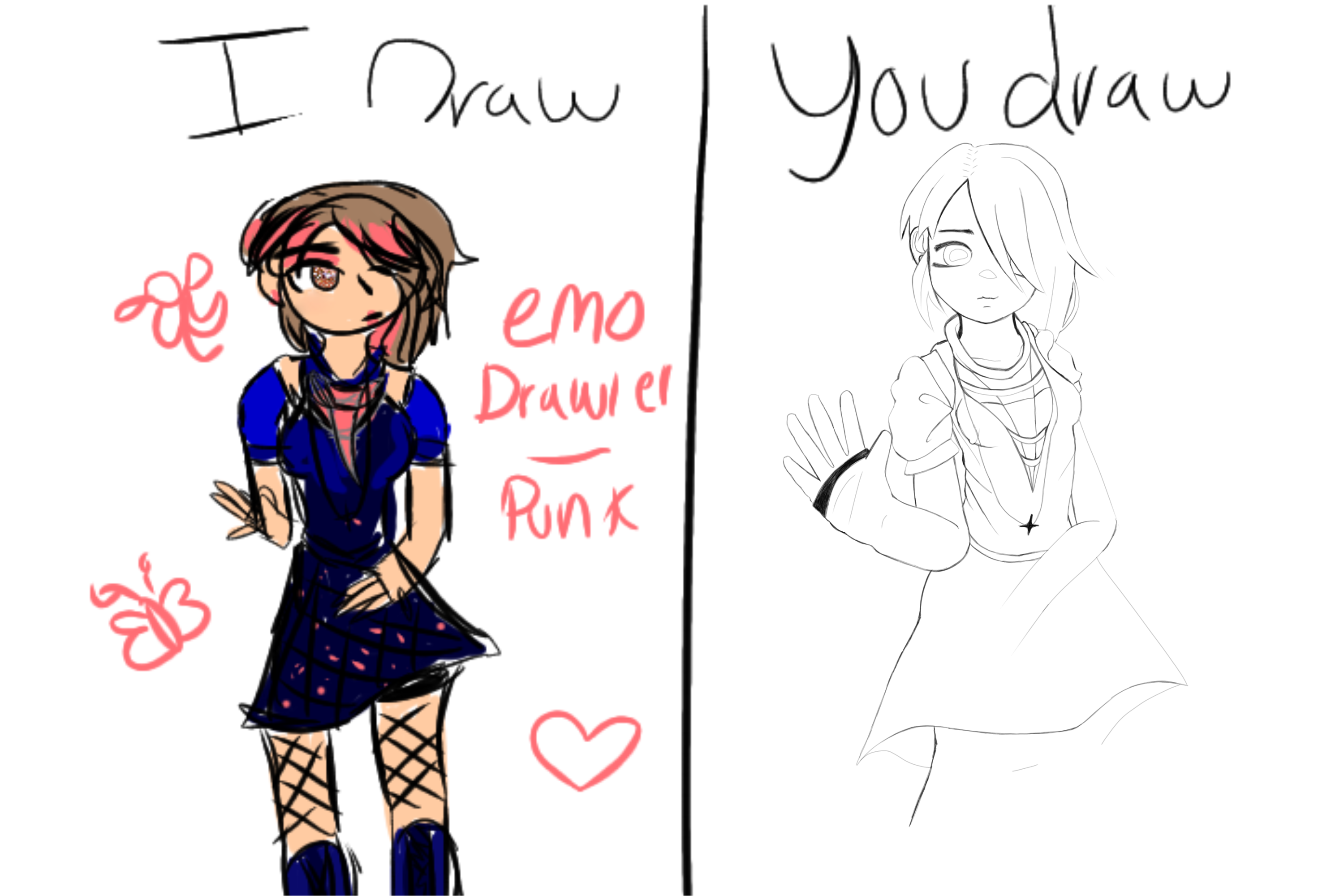 WIP I draw you draw with@Emodrawler_punk - ibisPaint