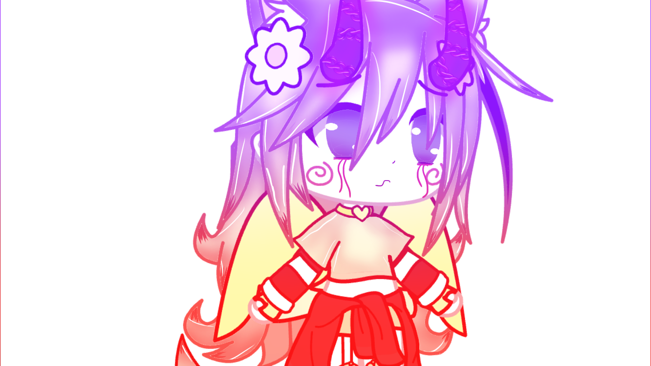 Cute sweet little girl demon & angel - ibisPaint