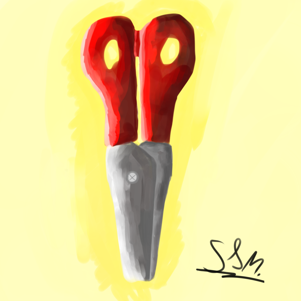 Red scissors - ibisPaint