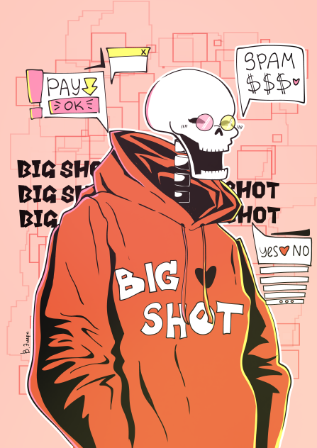 Underswap Papyrus + Spamton - ibisPaint