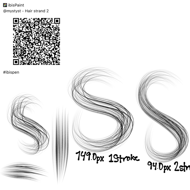 Hair strand QR Code - ibisPaint
