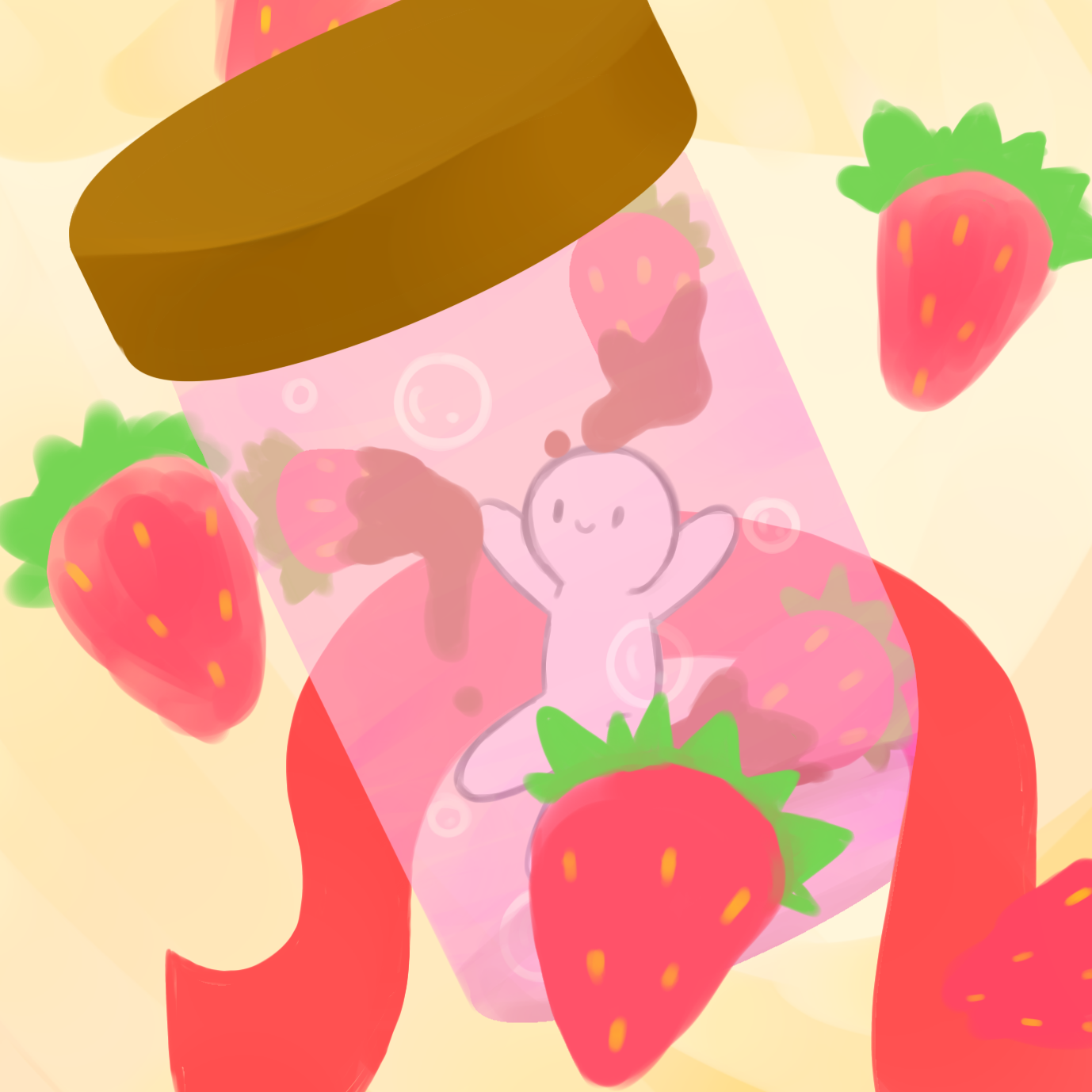 Strawberry in a bottle - ibisPaint