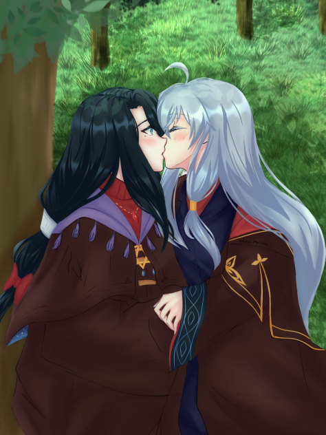 IreFura - Kiss under the tree - ibisPaint