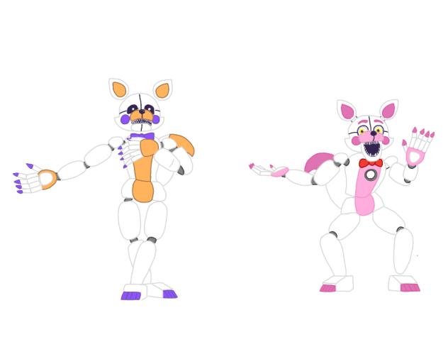funtime foxy and lolbit - ibisPaint