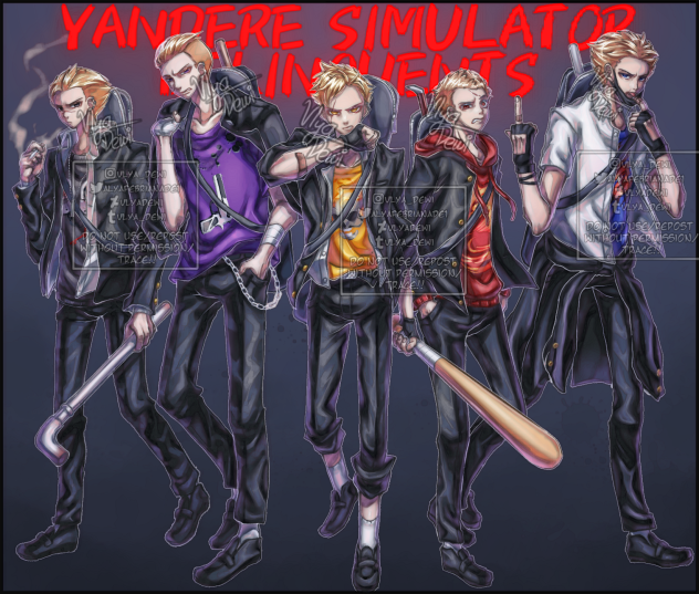 Delinquents - Yandere Simulator - ibisPaint
