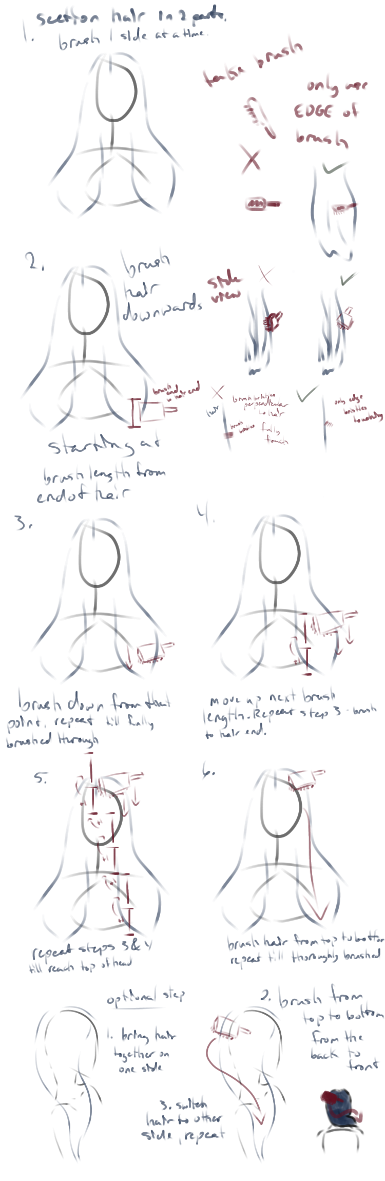 Hair Brushing Tutorial (draft) - ibisPaint
