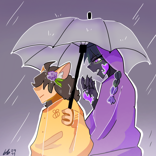 enderman in the rain - ibisPaint