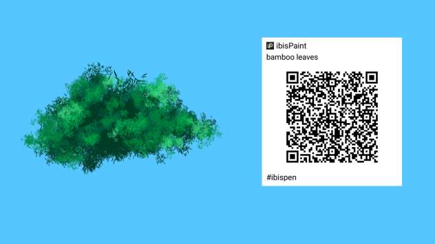 bamboo leaves brush - ibisPaint