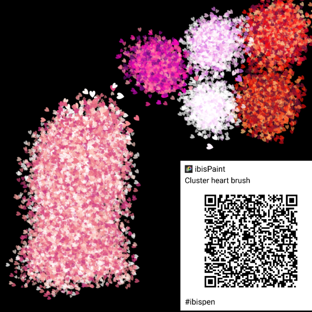 heart cluster brush - ibisPaint