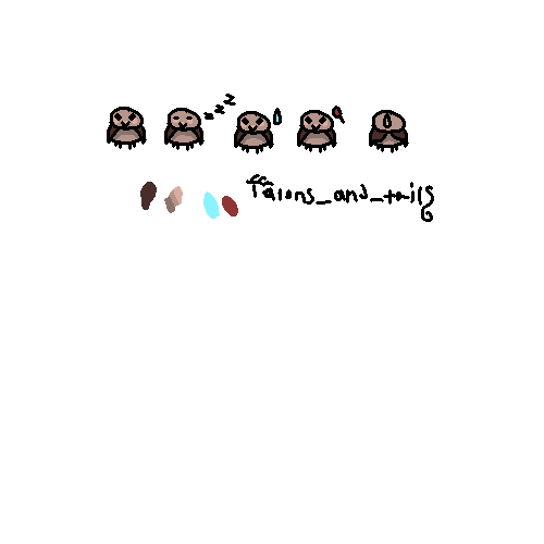 Litttle owl sprites - ibisPaint