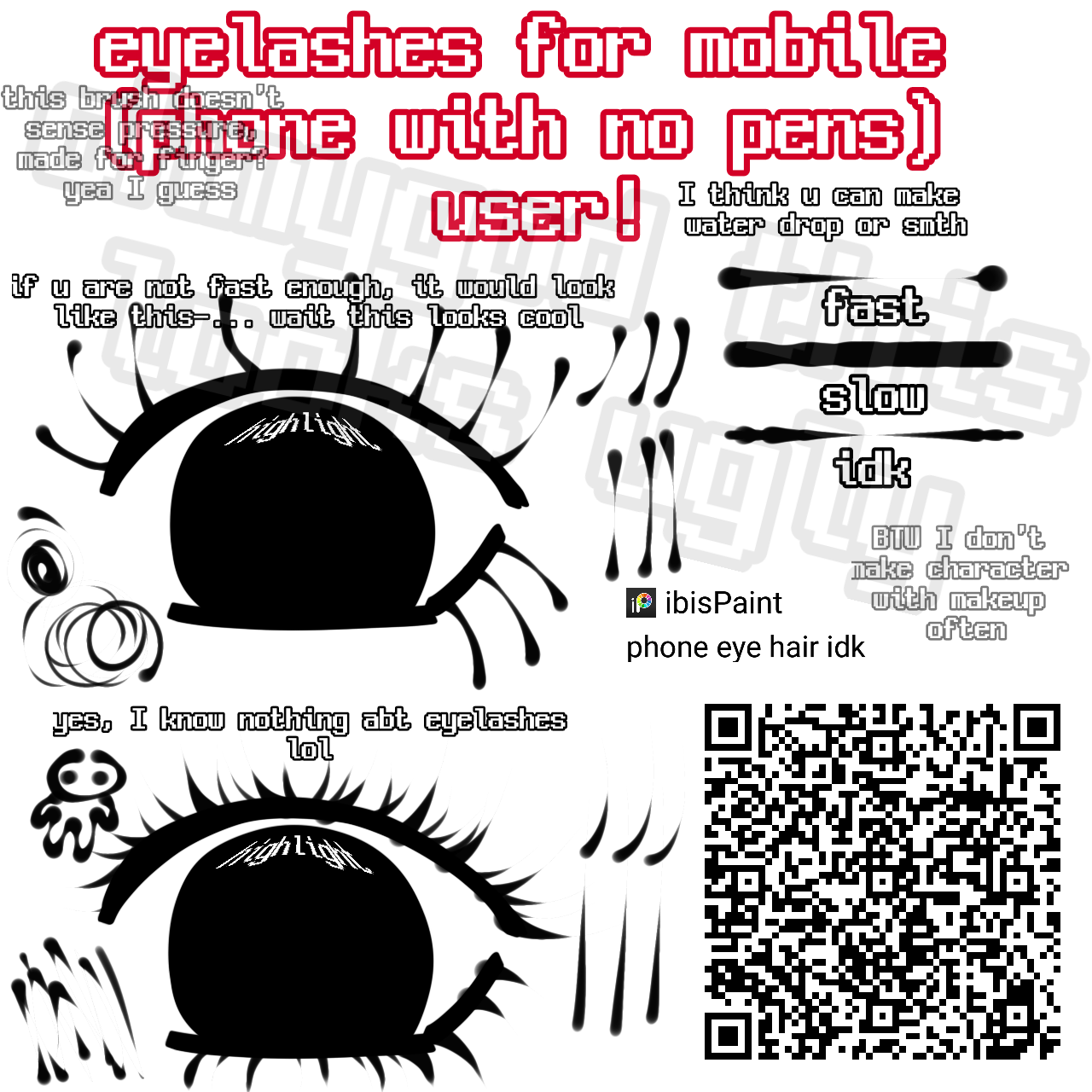 mobile eyelashes - ibisPaint