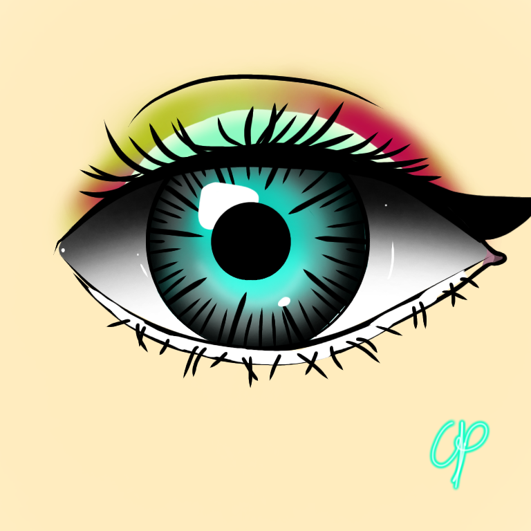 eye with makeup - ibisPaint