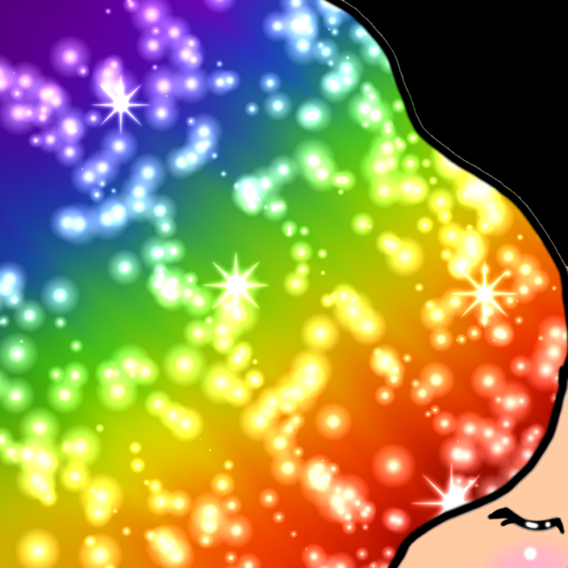 cabelos arco-íris - ibisPaint