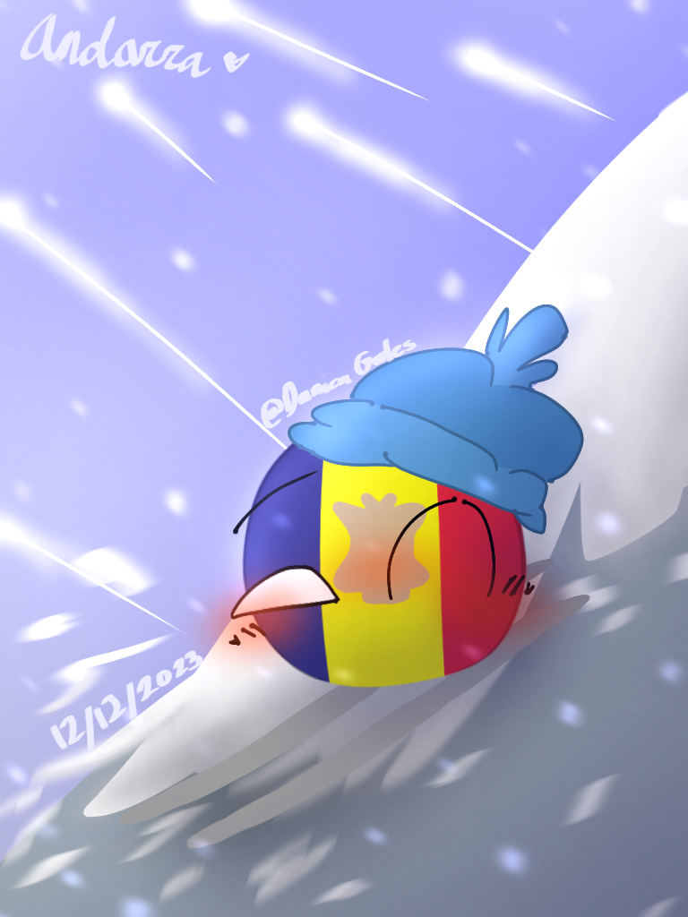 Let's go skiing! 🇦🇩 Andorra CountryBalls - ibisPaint