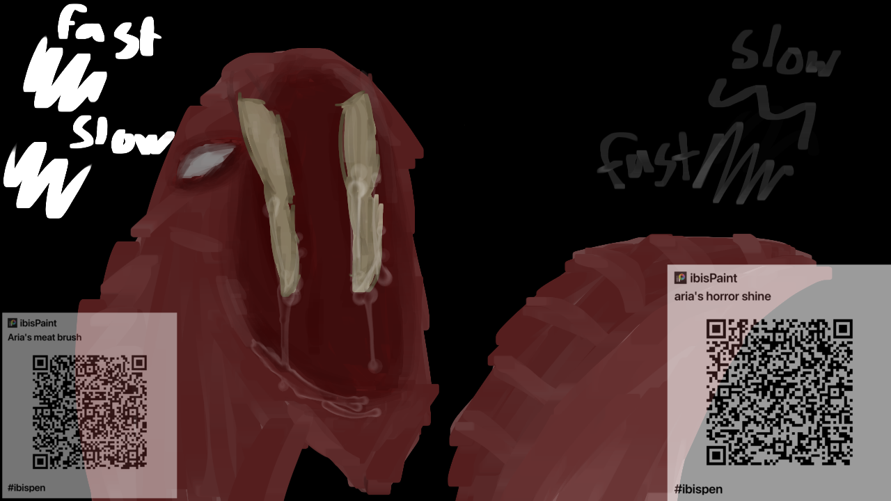 Horror meat snake brush - ibisPaint