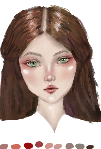 brown haired girl - ibisPaint