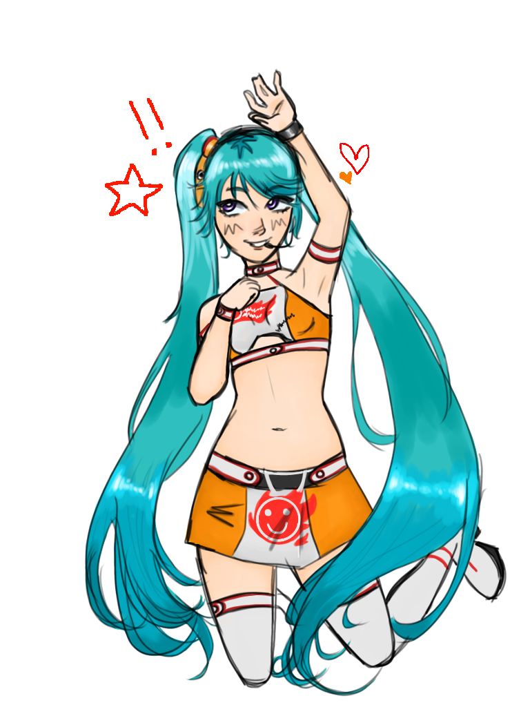 Racing miku 🧡 - ibisPaint