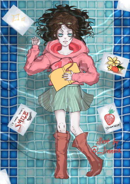 Floating Girl no 5 - ibisPaint