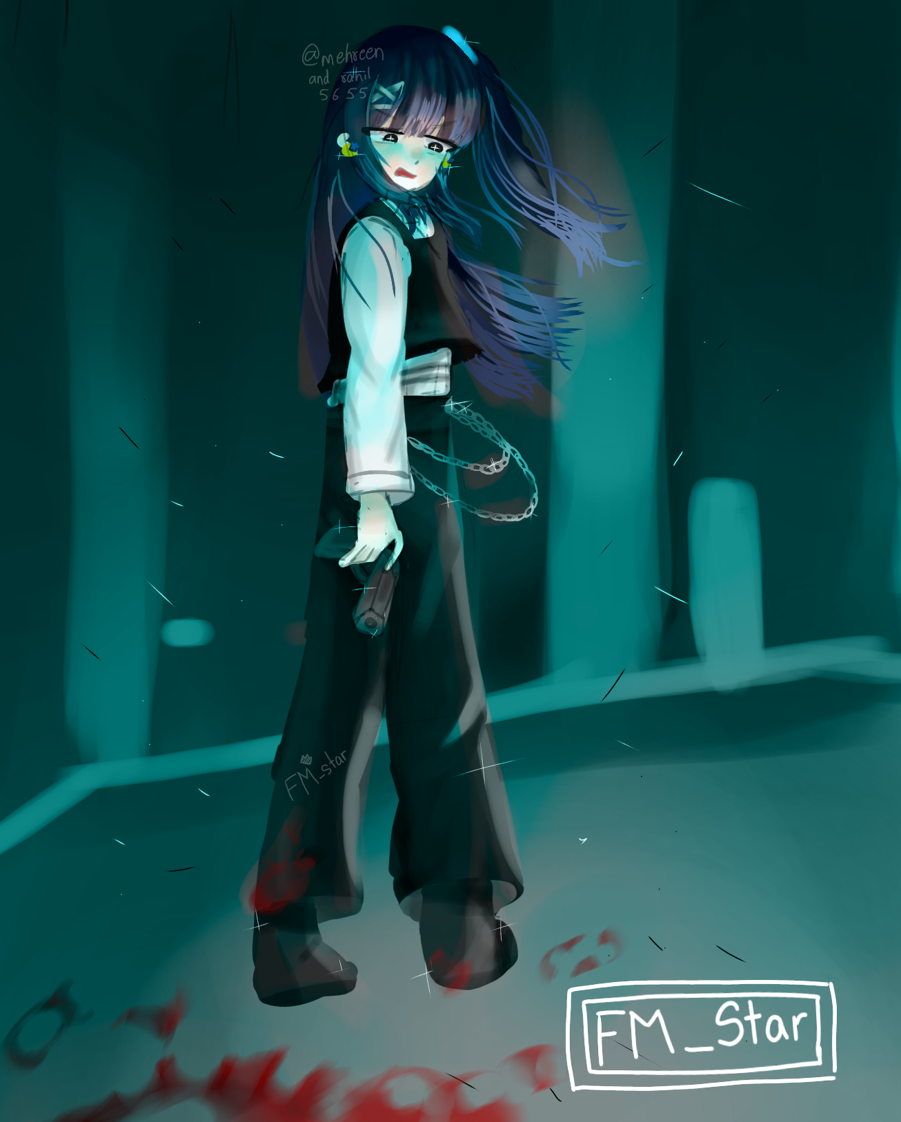 on mission (⚠️ warning blood) - ibisPaint