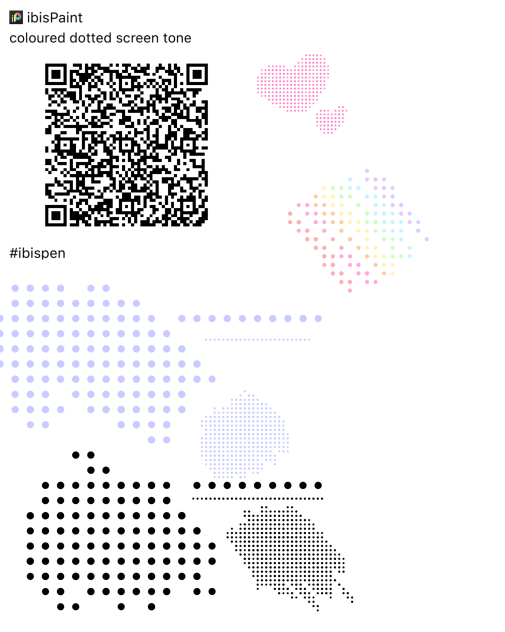 Coloured screen tone custom brush - ibisPaint