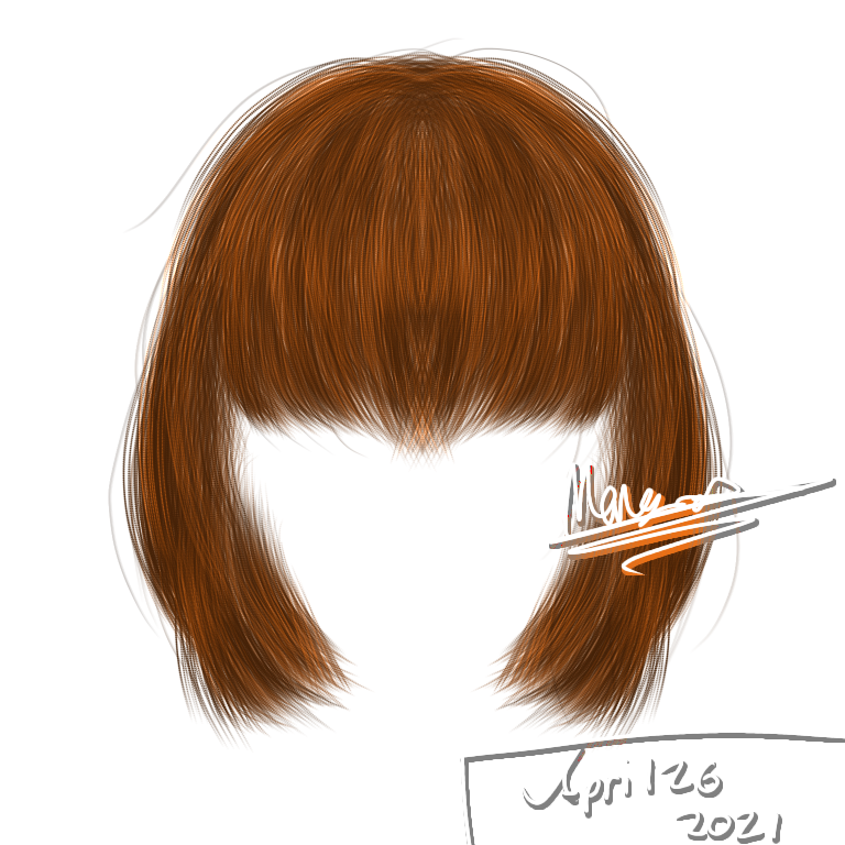 Realistic brunette hair - ibisPaint