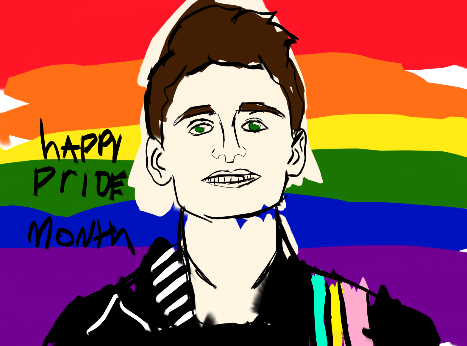 My Noah schnapp and pride flag - ibisPaint