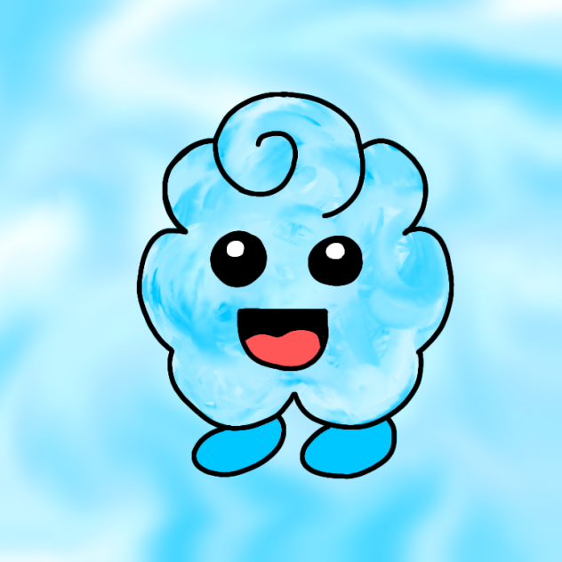 Cyan puff - ibisPaint