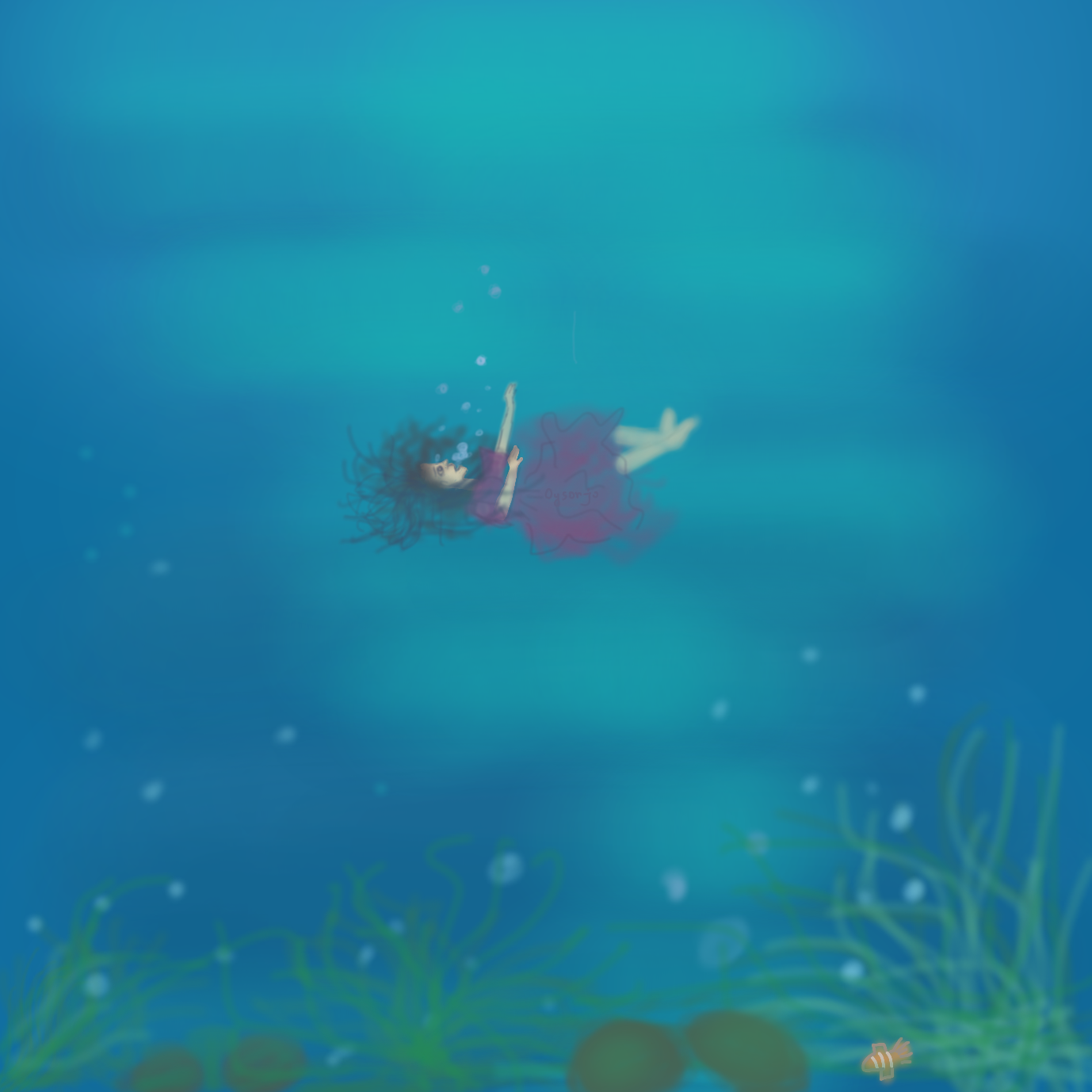 Drowning in thoughts - ibisPaint