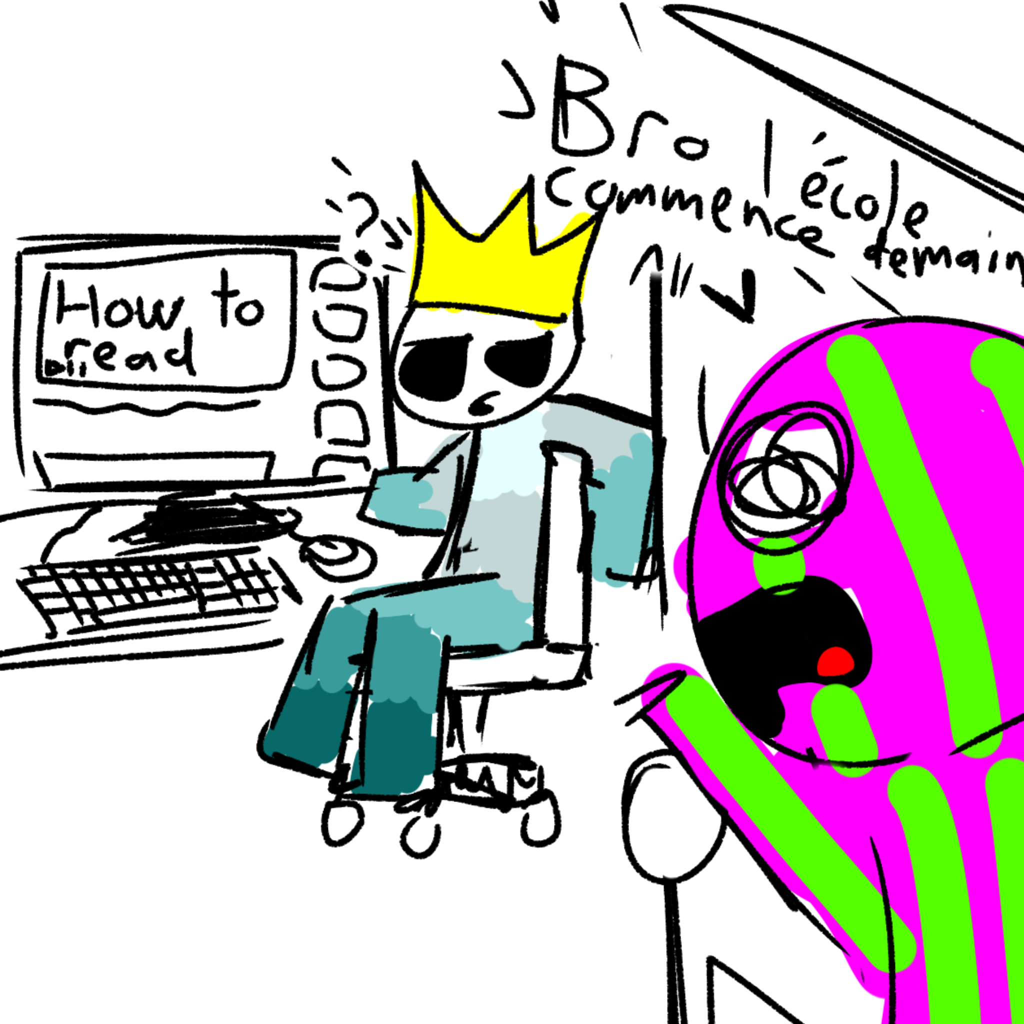 Bro school starts tomorrow - ibisPaint