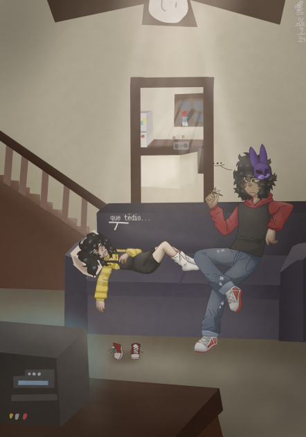 cassidy e mark(fnaf 4,1) - ibisPaint