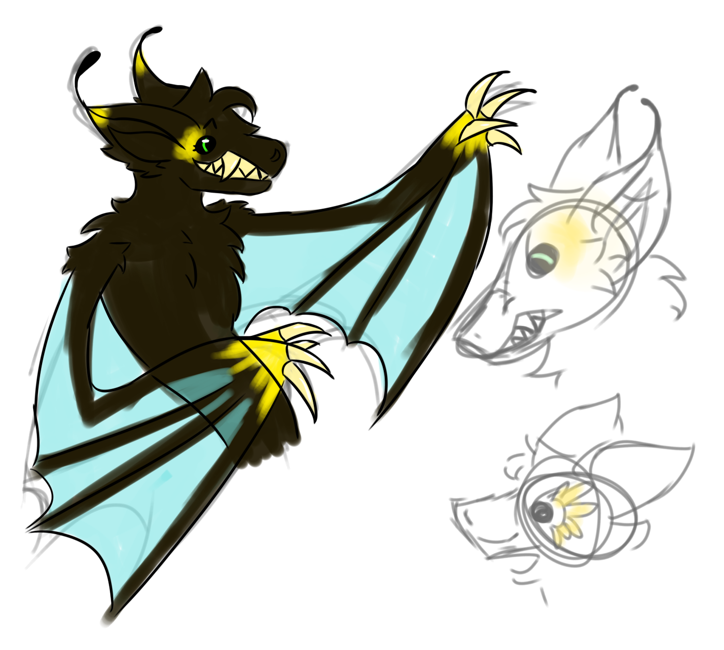 Bumblebee bat oc sketch - ibisPaint