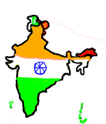 India flag map with Kashmir issue - ibisPaint
