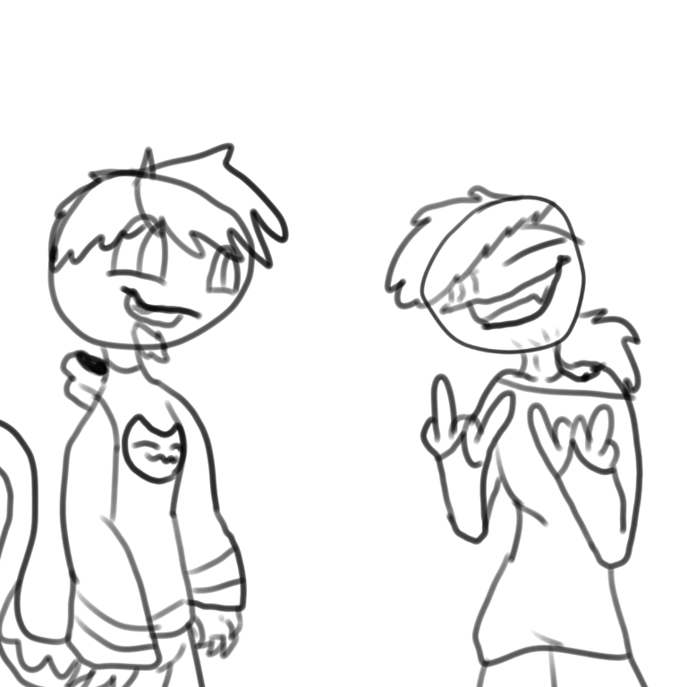 Nathan Nacho chillin’ with Jack Wolf - ibisPaint