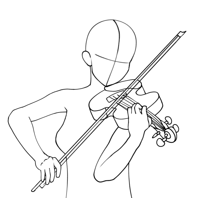 Female playing violin - ibisPaint