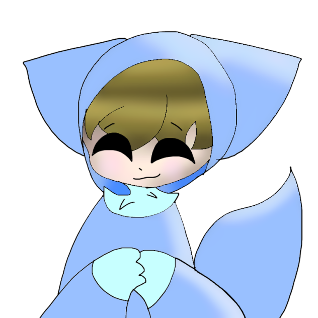 Blue sky fox speed art - ibisPaint