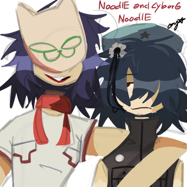 Noodle and Cyborg Noodle - ibisPaint