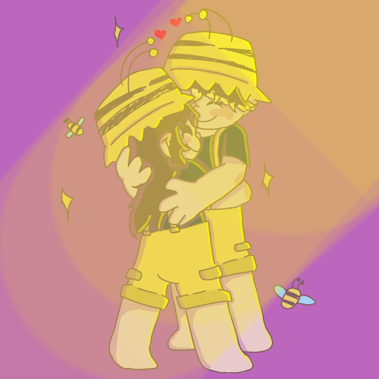 Loving bees - ibisPaint