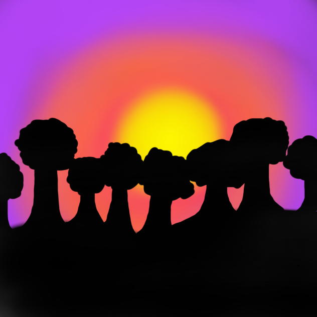 forest sunset - ibisPaint