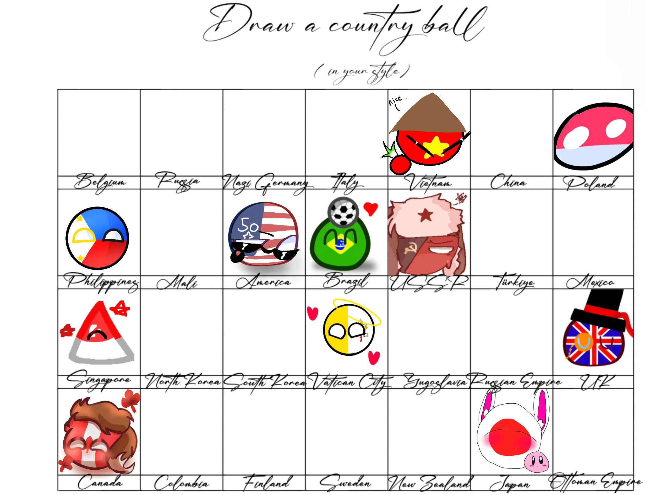 Draw a countryball collab! - ibisPaint