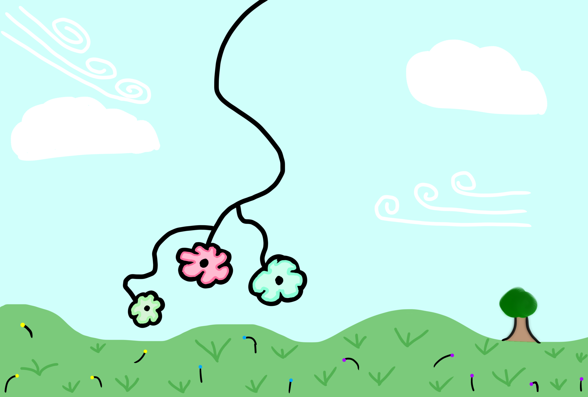 Dangling flowers 💐 - ibisPaint