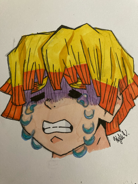 Zenitsu Crying Lol - ibisPaint